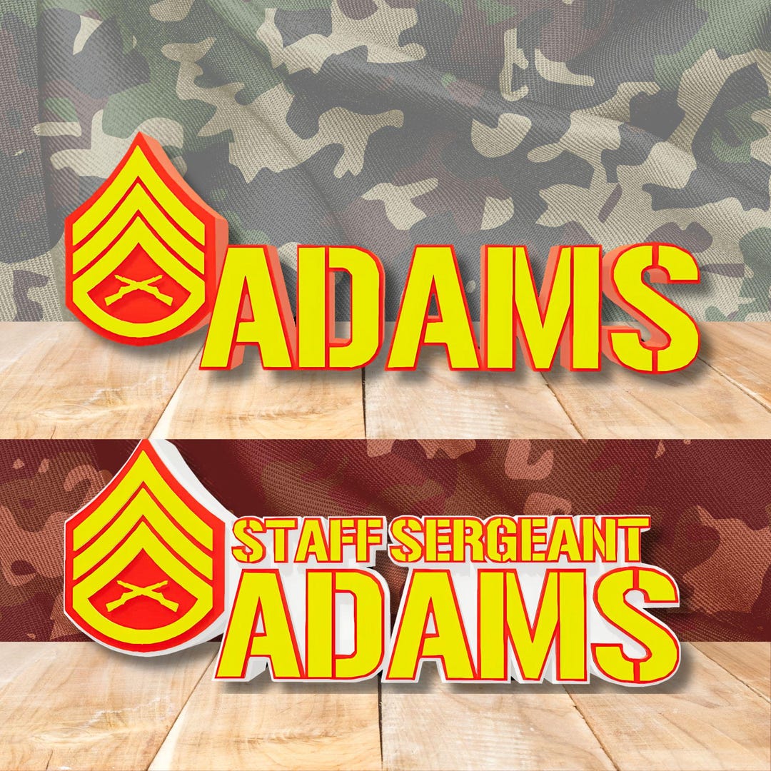 Personalized USMC Staff Sergeant Desk Name Plate, Staff Sergeant Gift ...