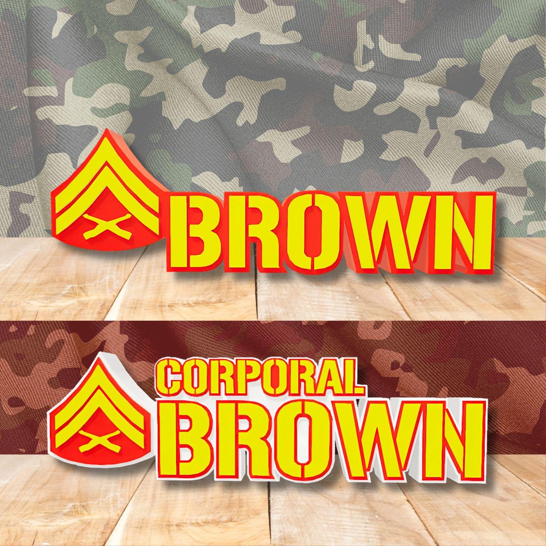 Personalized USMC Corporal Class Desk Name Plate, Corporal Gift, Cpl ...