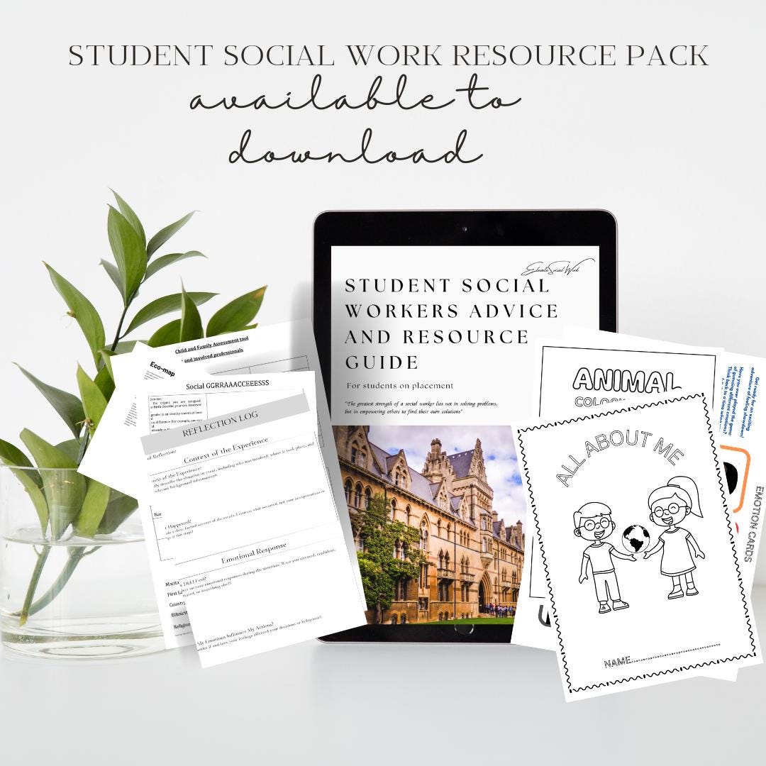 Printable Social Work Placement Guide Student Social Worker Digital ...