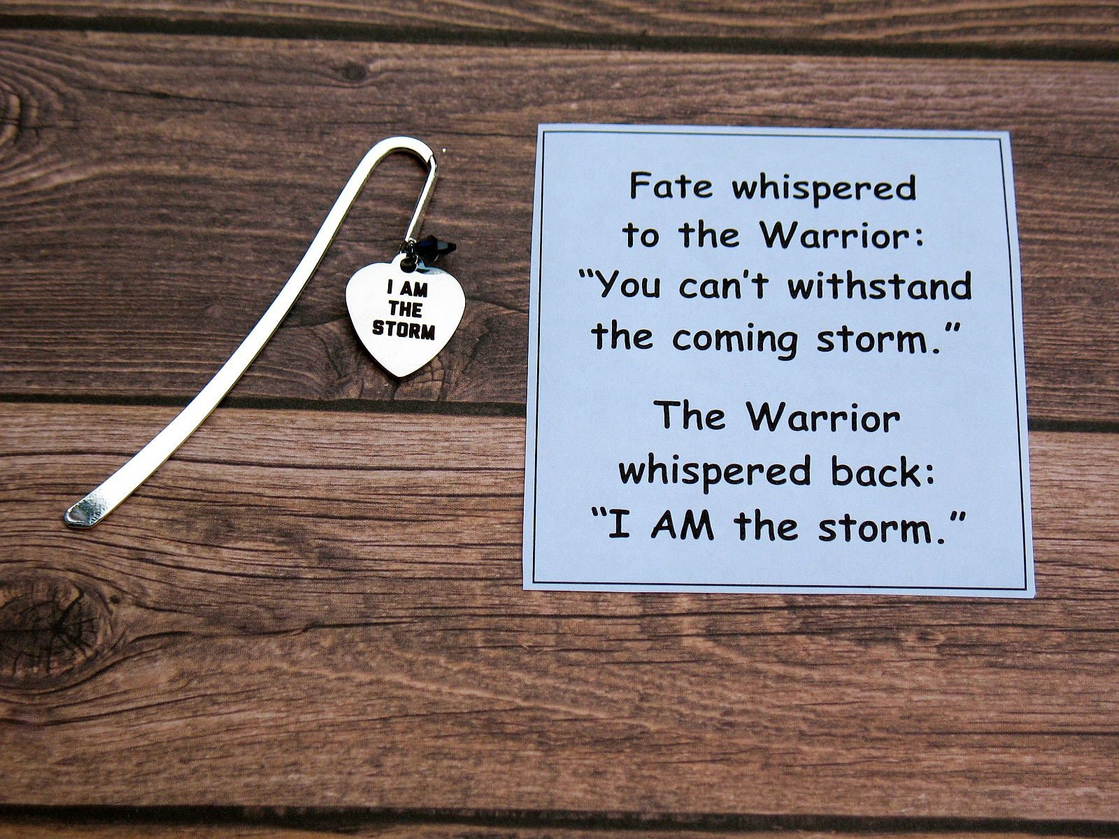 I AM THE STORM Bookmark. Gift Box and Quote Included. - Etsy
