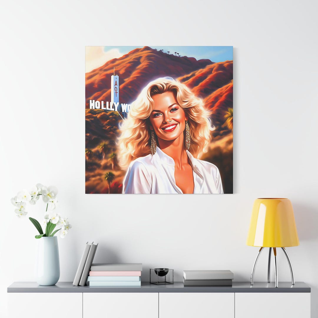 Farah Fawcett Pop Art, Old Hollywood Glam Wall Art, Red Lipstick Beauty ...