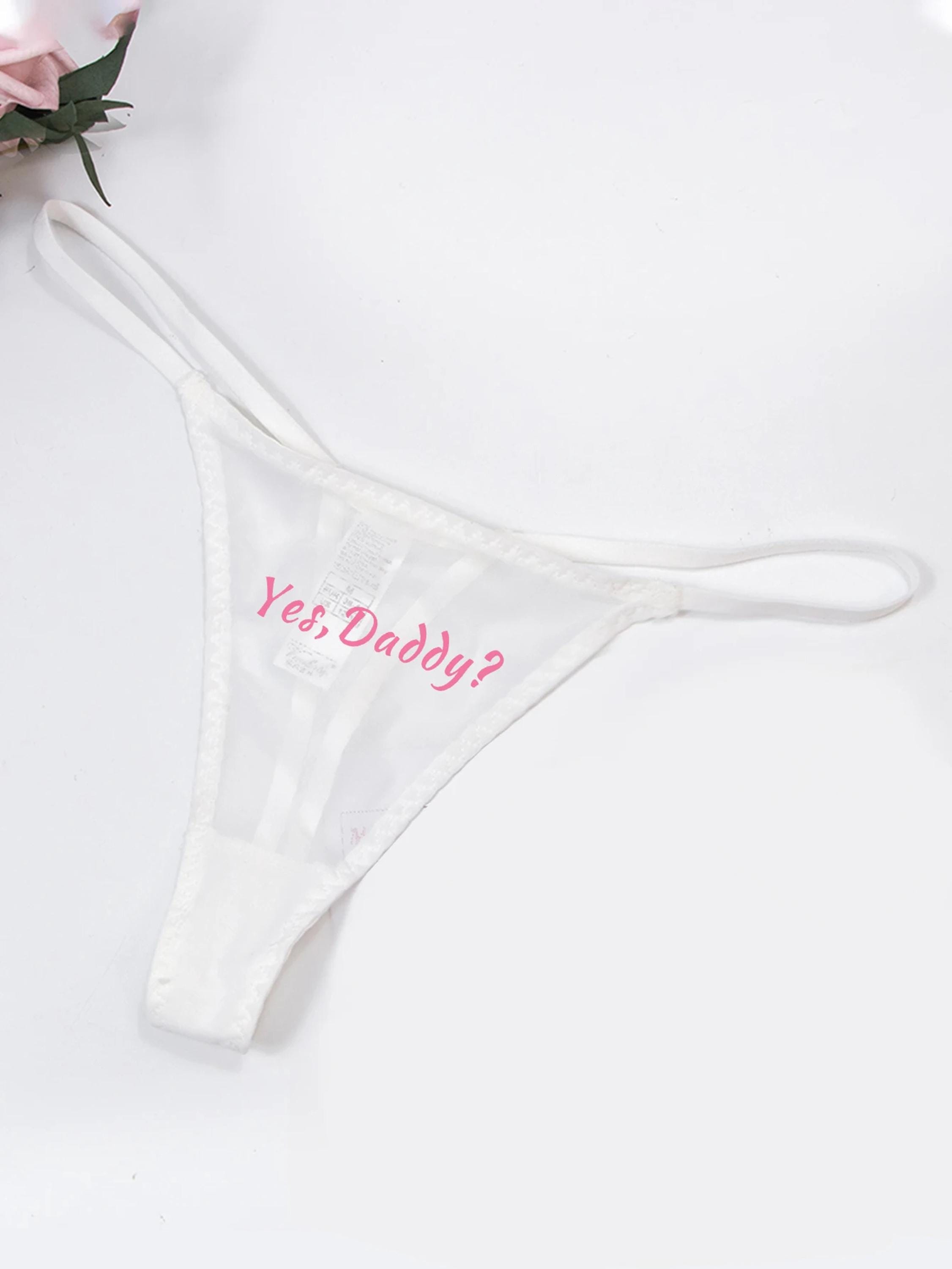 Yes Daddy Thong See Through Sexy G String Mesh Valentines T