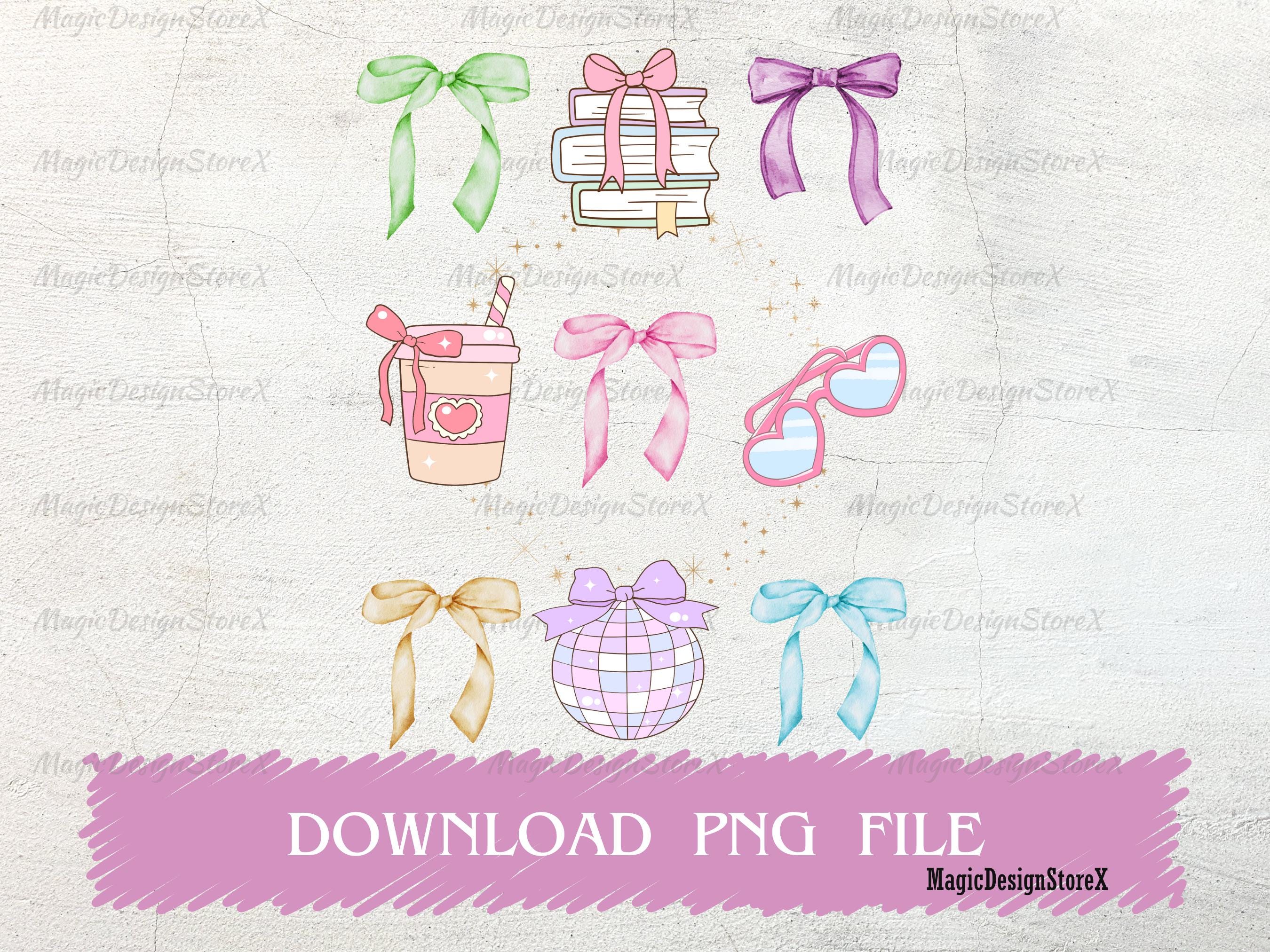 Pastel Bows PNG , Coquette Pastel Watercolor Bows PNG , Watercolor ...