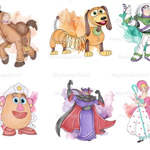 Watercolor Toy Story Characters Digital Print , Toy Story Watercolor ...