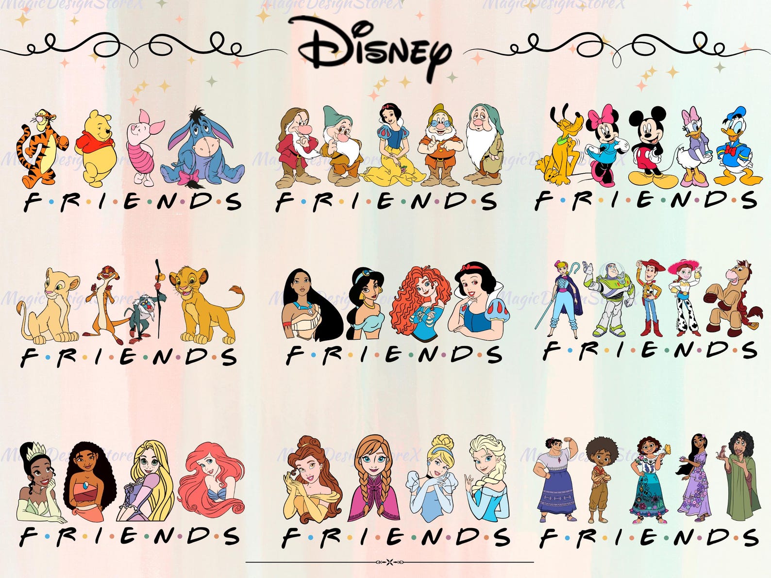 Friends Bundle Png, Mouse and Friends Png, Friendship Png, Friends Logo ...