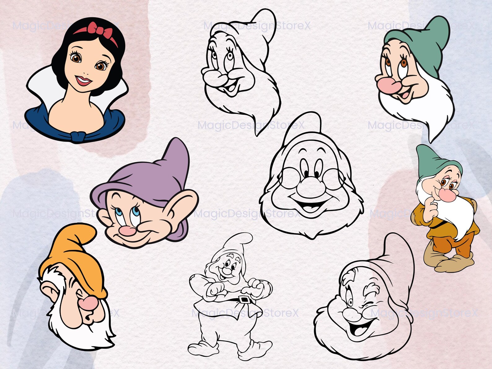 Snow White SVG Bundle, Snow White Digital Download, Snow White Digital ...