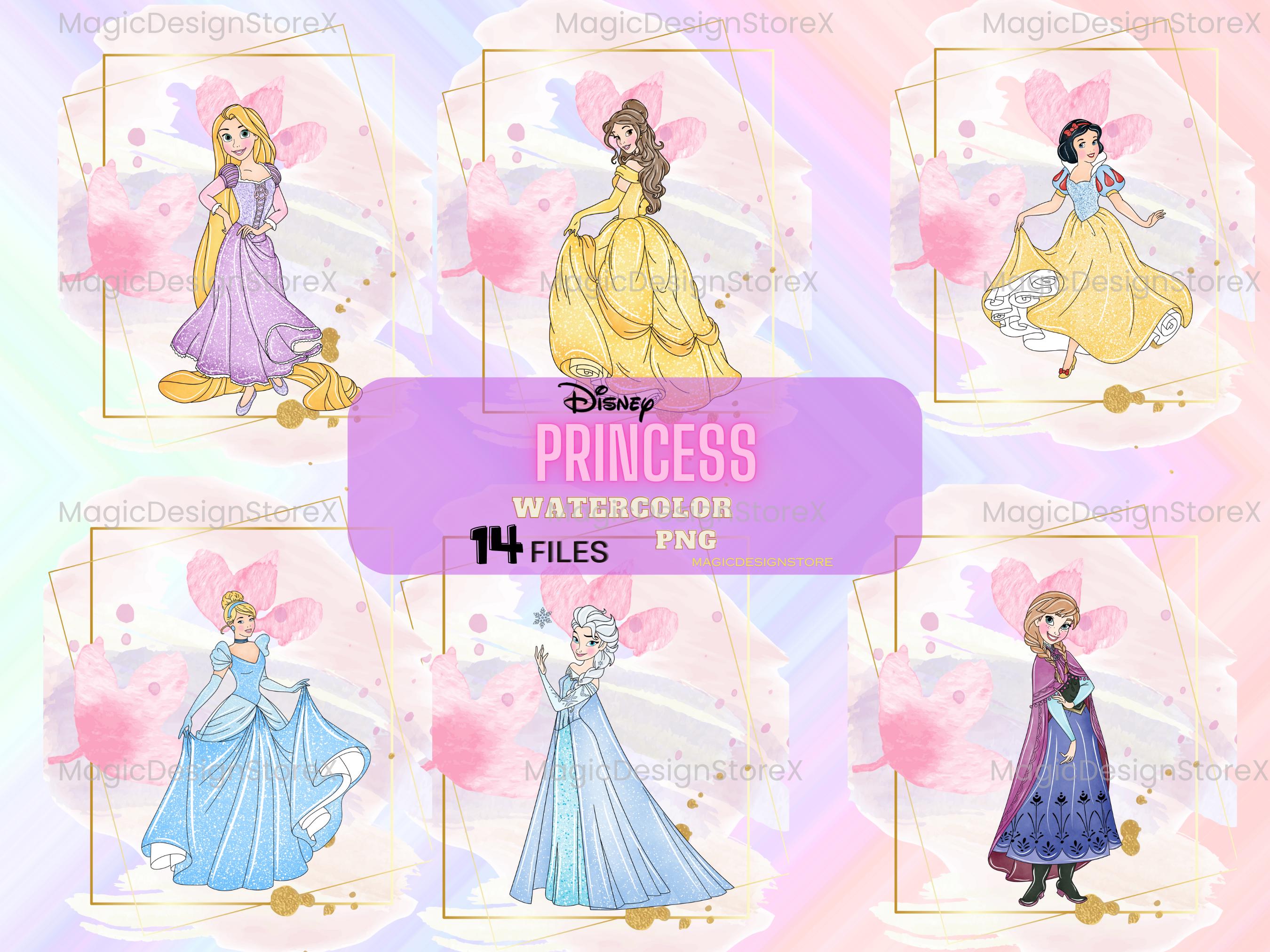 Magical Fairytale Princesses, Watercolor Fantasy Art , Instant Download ...