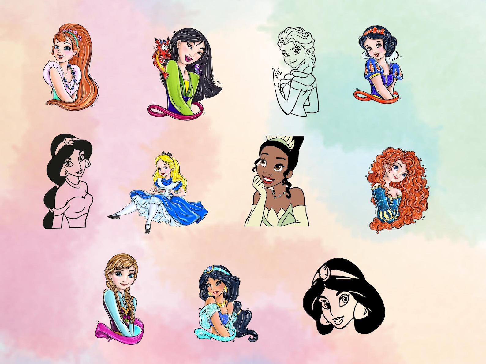 Princess SVG Bundle, Princess Digital Download, Princess Digital Image ...