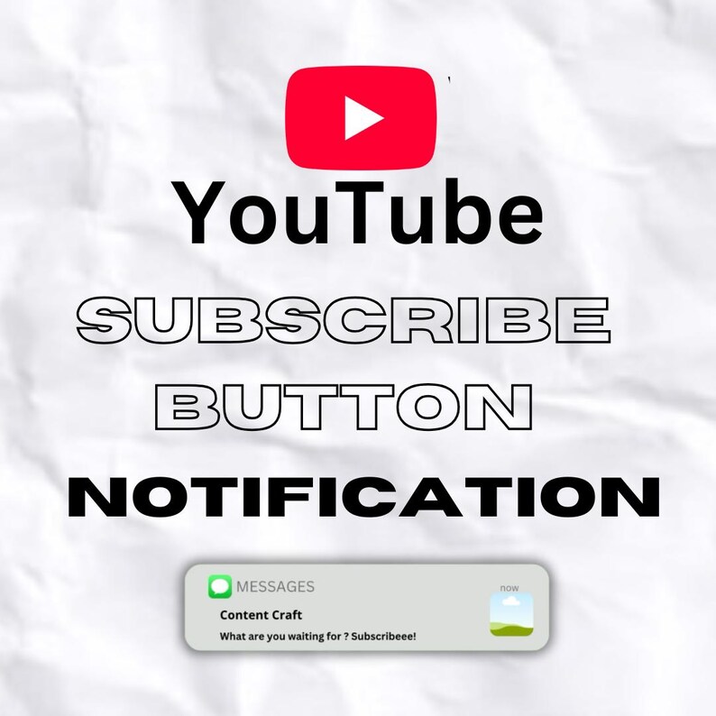 Custom Animated Youtube Subscribe Button Overlay Message Overlay - Etsy