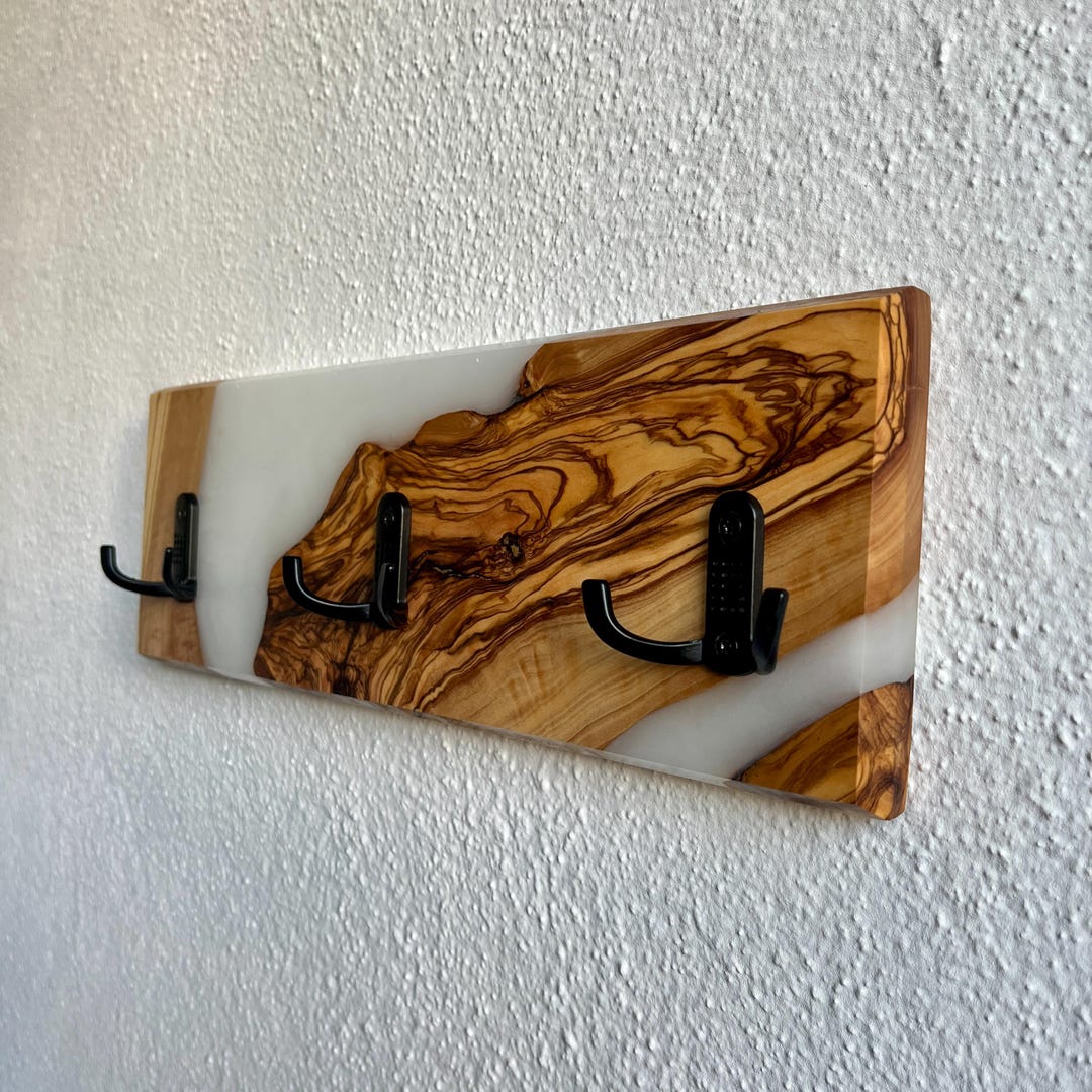 Custom Made Resin Coat Rack, Coat Hanger Wall Mount, Epoxy Resin and ...