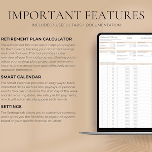 Retirement Planner Spreadsheet: Financial Planning Template (google ...