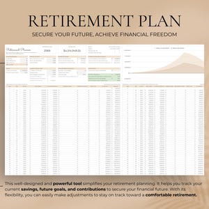 Retirement Planner Spreadsheet: Financial Planning Template (google ...