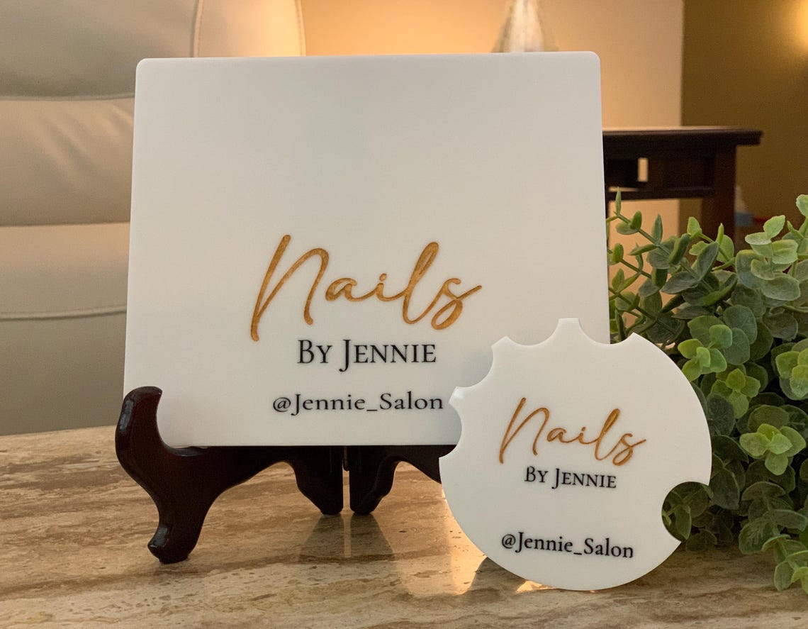 Personalized Acrylic Nailfie Set | Nail Tech Photo Prop | Nail Pictures ...