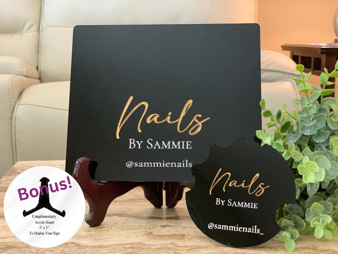 Personalized Acrylic Nailfie Set | Nail Tech Photo Prop - Etsy