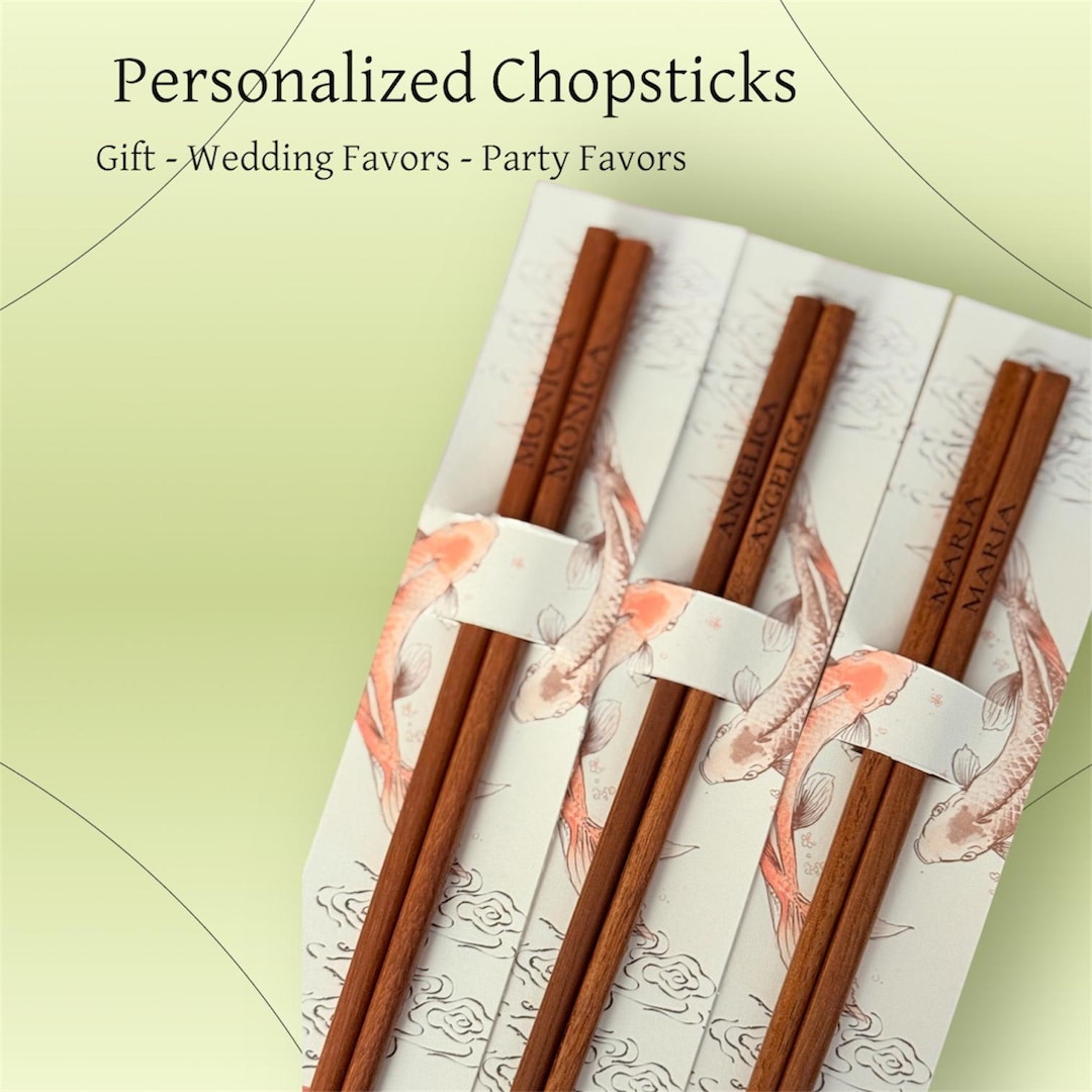 Personalized Engraved Chopsticks Gift | Wedding Favor | Anniversary ...