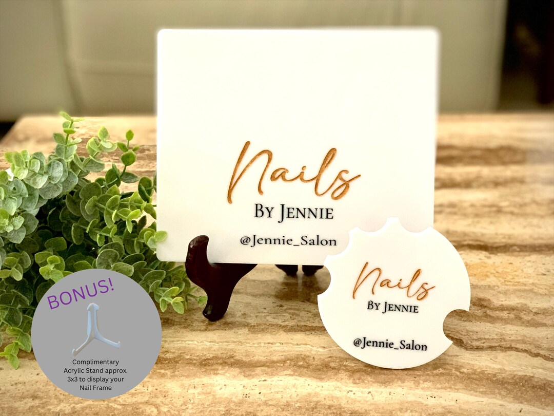 Personalized Acrylic Nailfie Set | Nail Tech Photo Prop | Nail Pictures ...