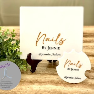 Personalized Acrylic Nailfie Set | Nail Tech Photo Prop | Nail Pictures ...