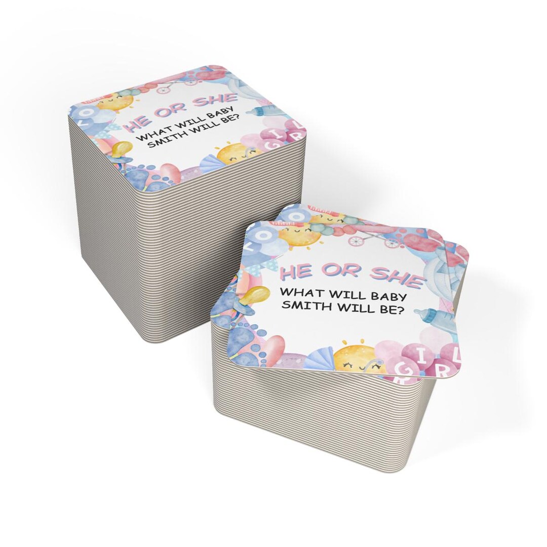 Personalized Baby Shower Coasters, Gender Reveal Party Keepsake - Etsy