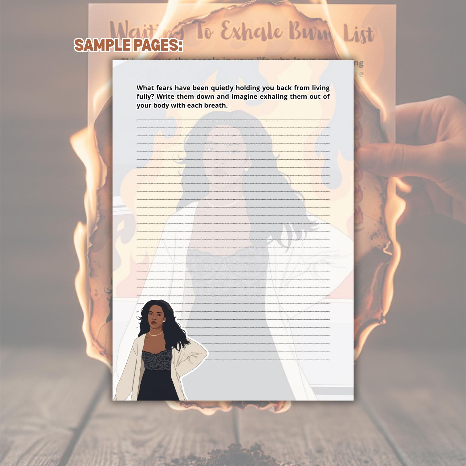 Waiting to Exhale Themed Burn List Canva Editable Template (digital ...