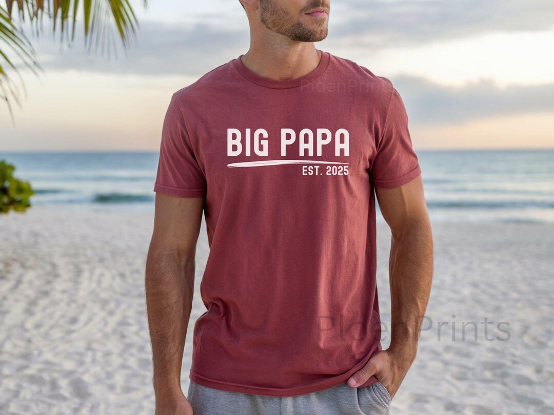 Comfort Colors Big Papa Shirt, Custom Big Papa Tee, Father's Day Tee ...
