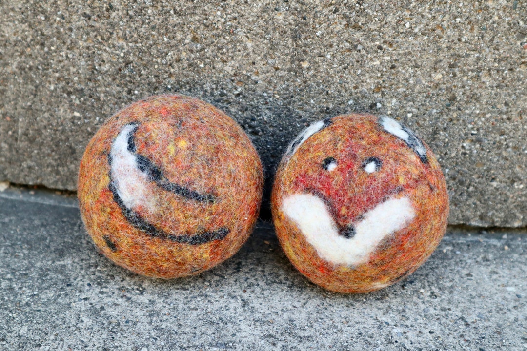 Red Fox Felted Wool Dryer Ball, Fox Toy Ball, Woodland Decoration, Eco ...