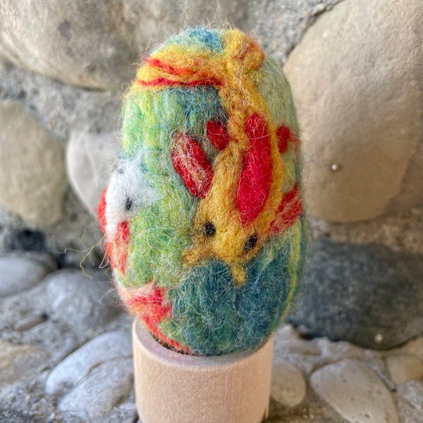 Needle Felted Wool Easter Egg, Mushrooms and a Snail - Etsy