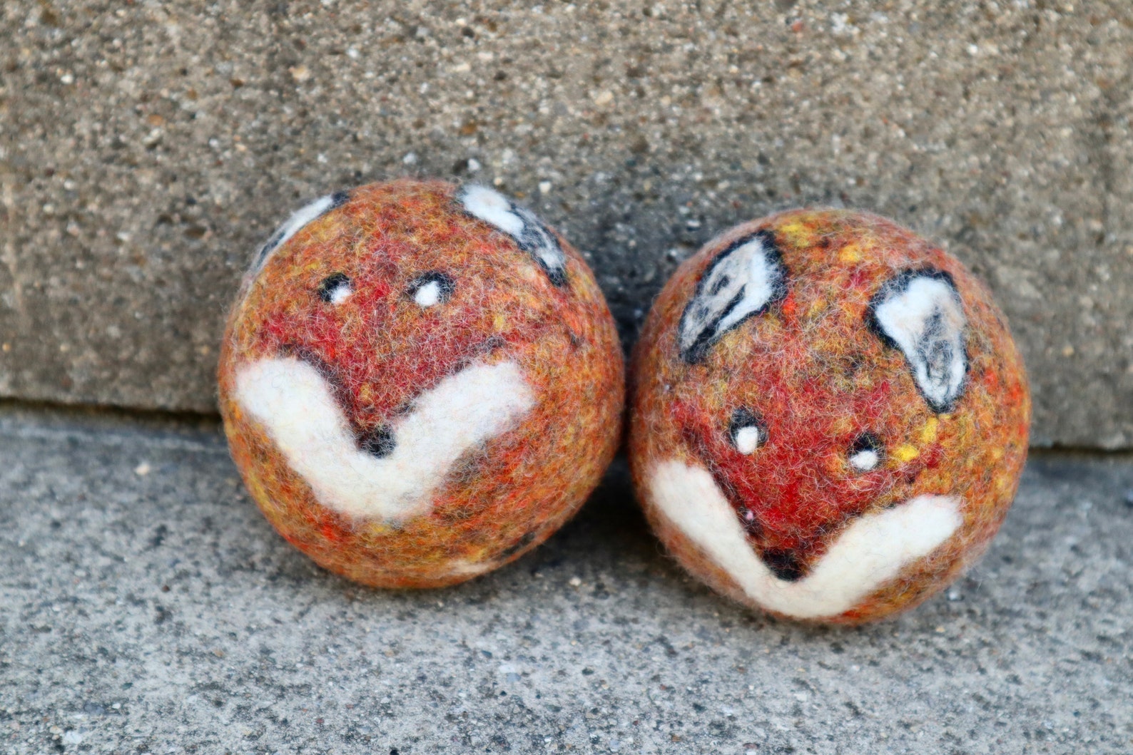 Red Fox Felted Wool Dryer Ball, Fox Toy Ball, Woodland Decoration, Eco ...