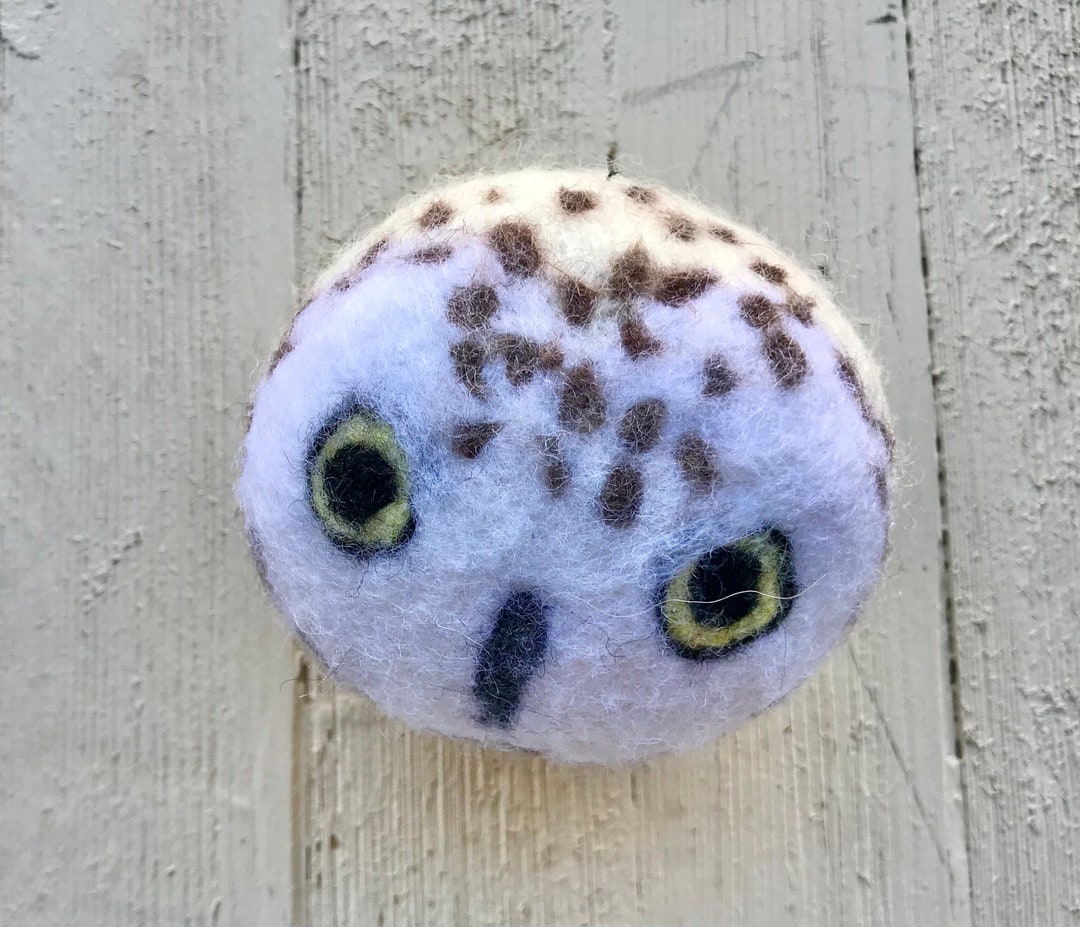 Snowy Owl Felted Wool Dryer Ball, Bird Toy Sculpture, Eco Dryer Ball ...