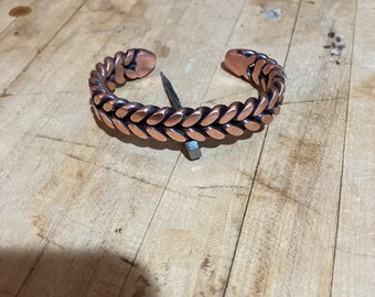 Braided Copper Cuff Bracelet - Etsy