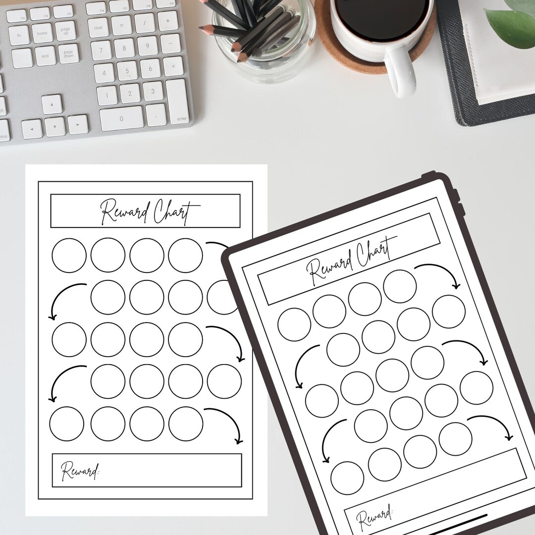 Digital / Printable Reward Chart | Goal Setting, Motivation | Instant ...