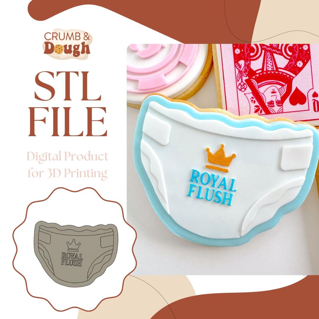 Royal Flush Nappy Cookie Stamp & Cutter STL File - Etsy