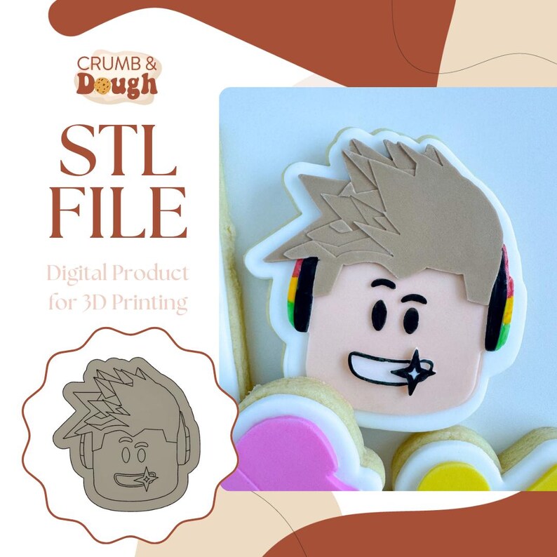 Roblox Boy Cookie Stamp & Cutter STL File - Etsy