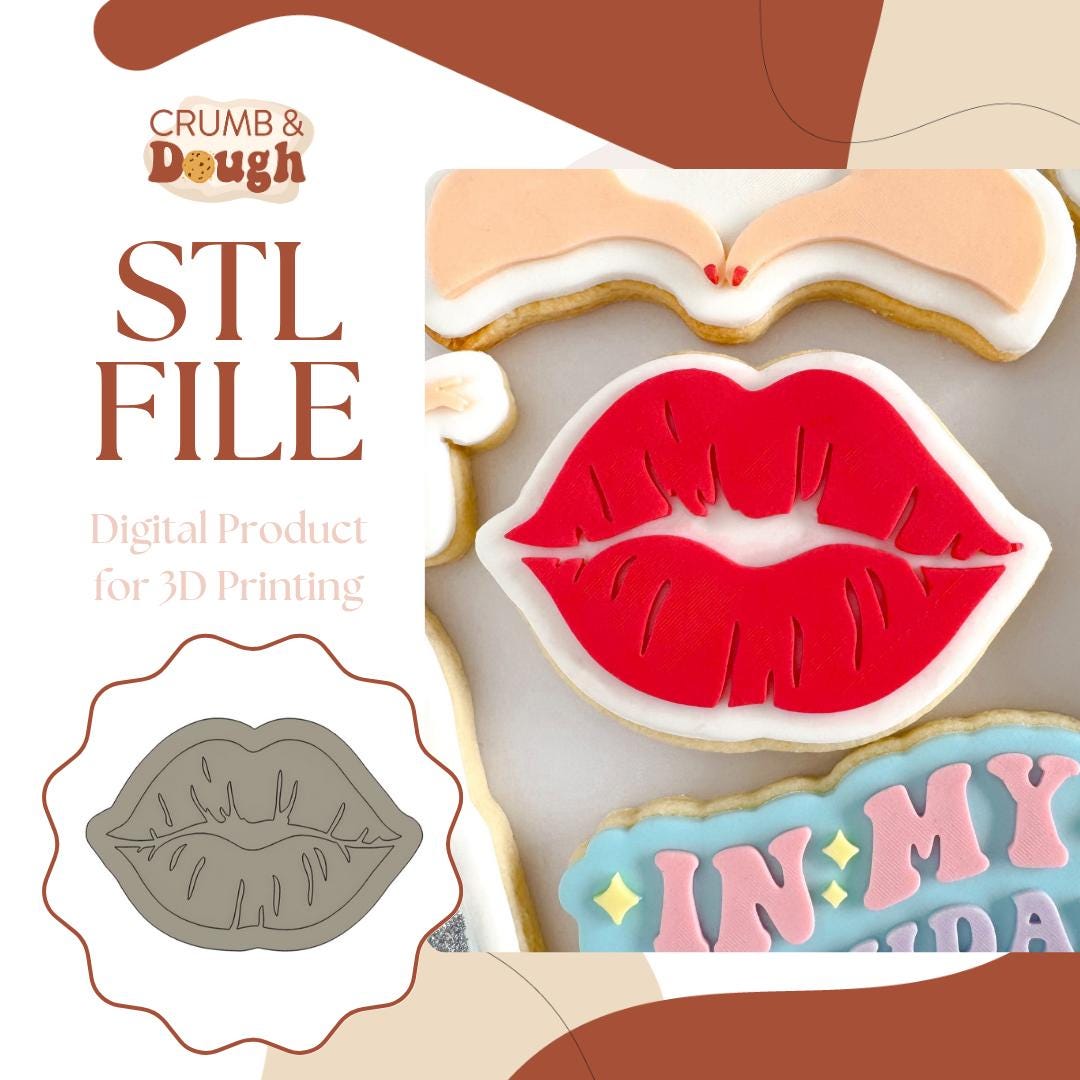 Lips Cookie Stamp & Cutter STL File - Etsy