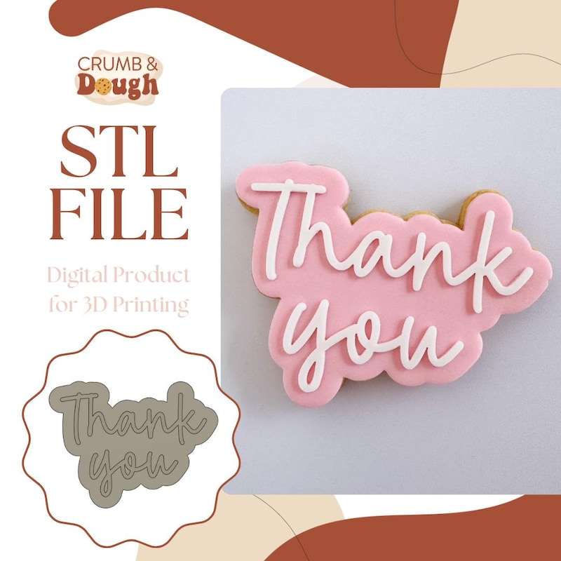 Thank You Cookie Stamp Stl - Etsy UK