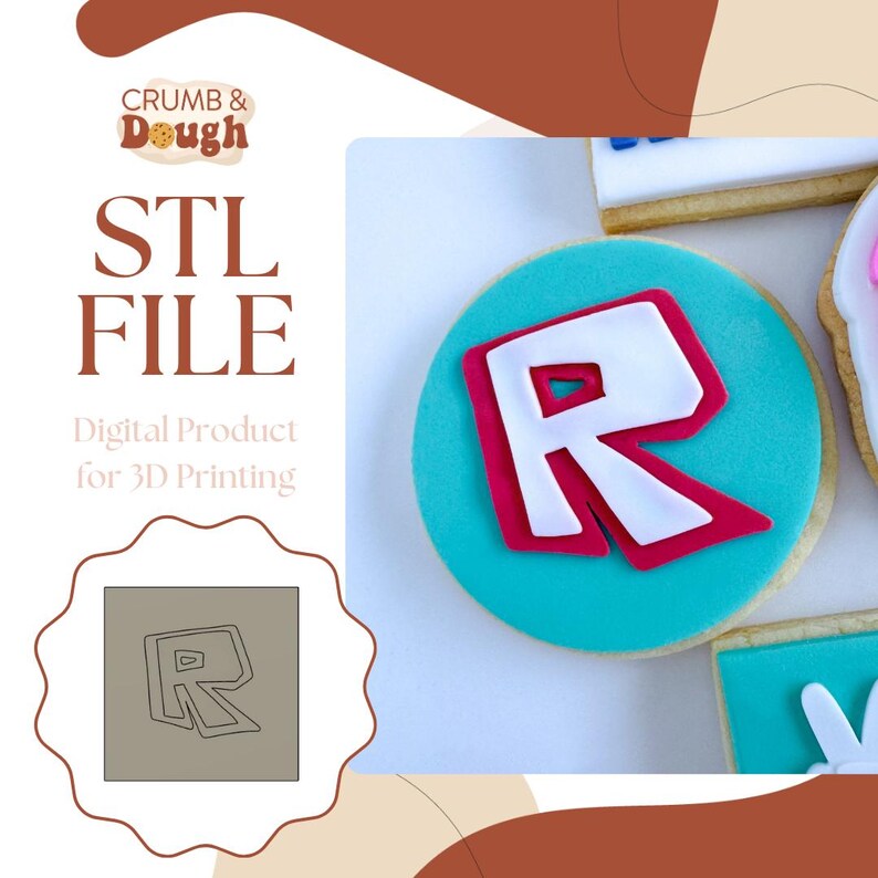 Roblox R Logo Cookie Stamp STL File - Etsy