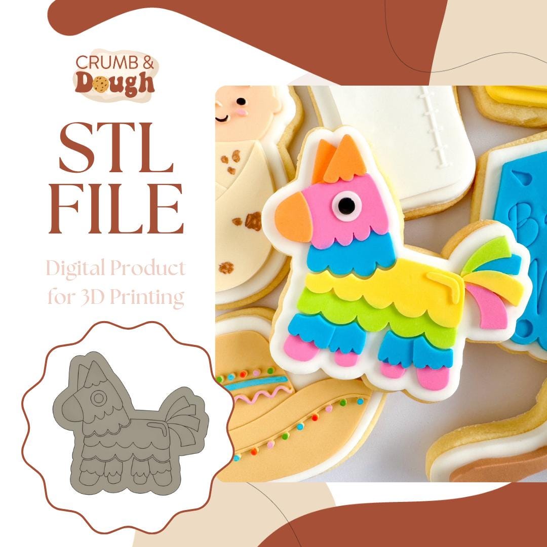 Pinata Cookie Stamp & Cutter STL File - Etsy