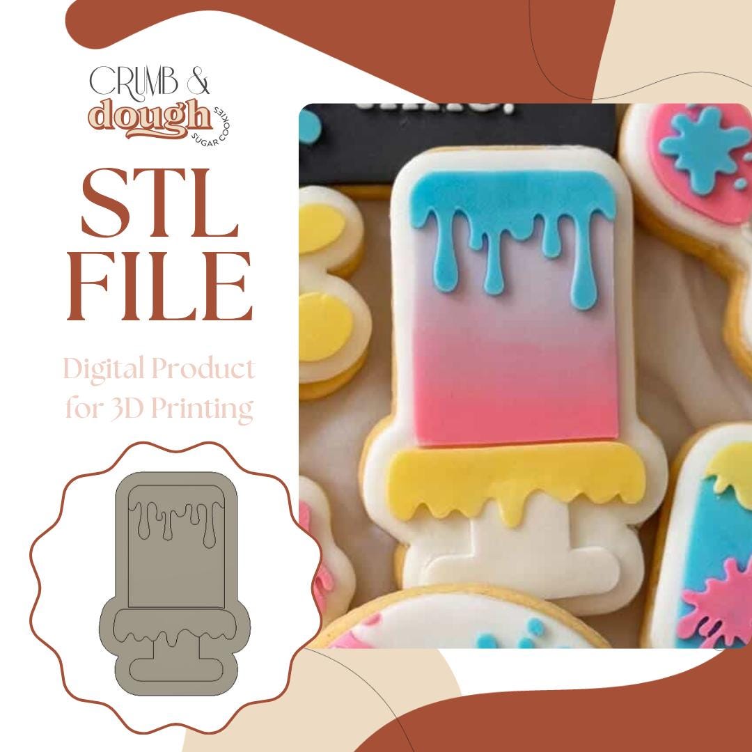 Slime Cake Cookie Stamp & Cutter STL File - Etsy