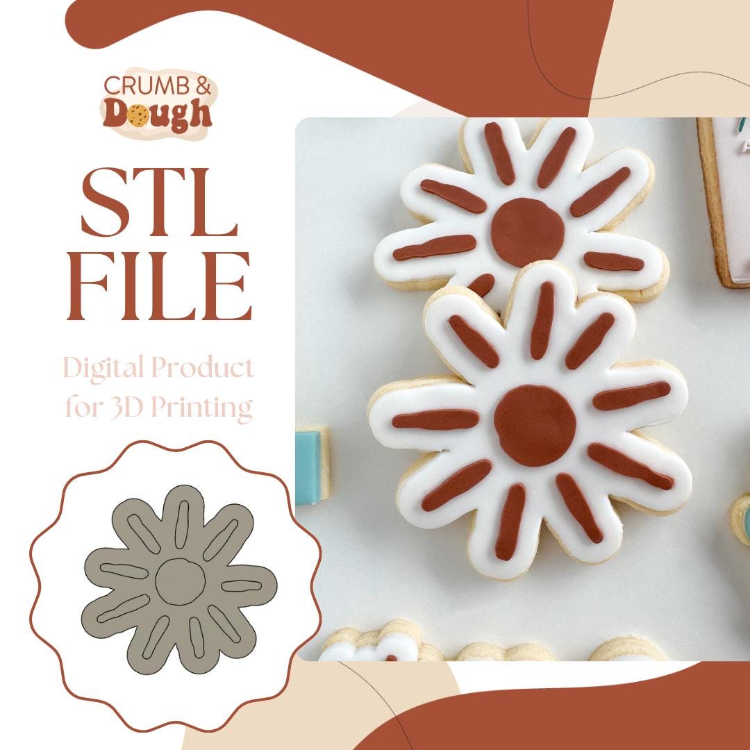 Boho Sun Cookie Stamp & Cutter STL File - Etsy