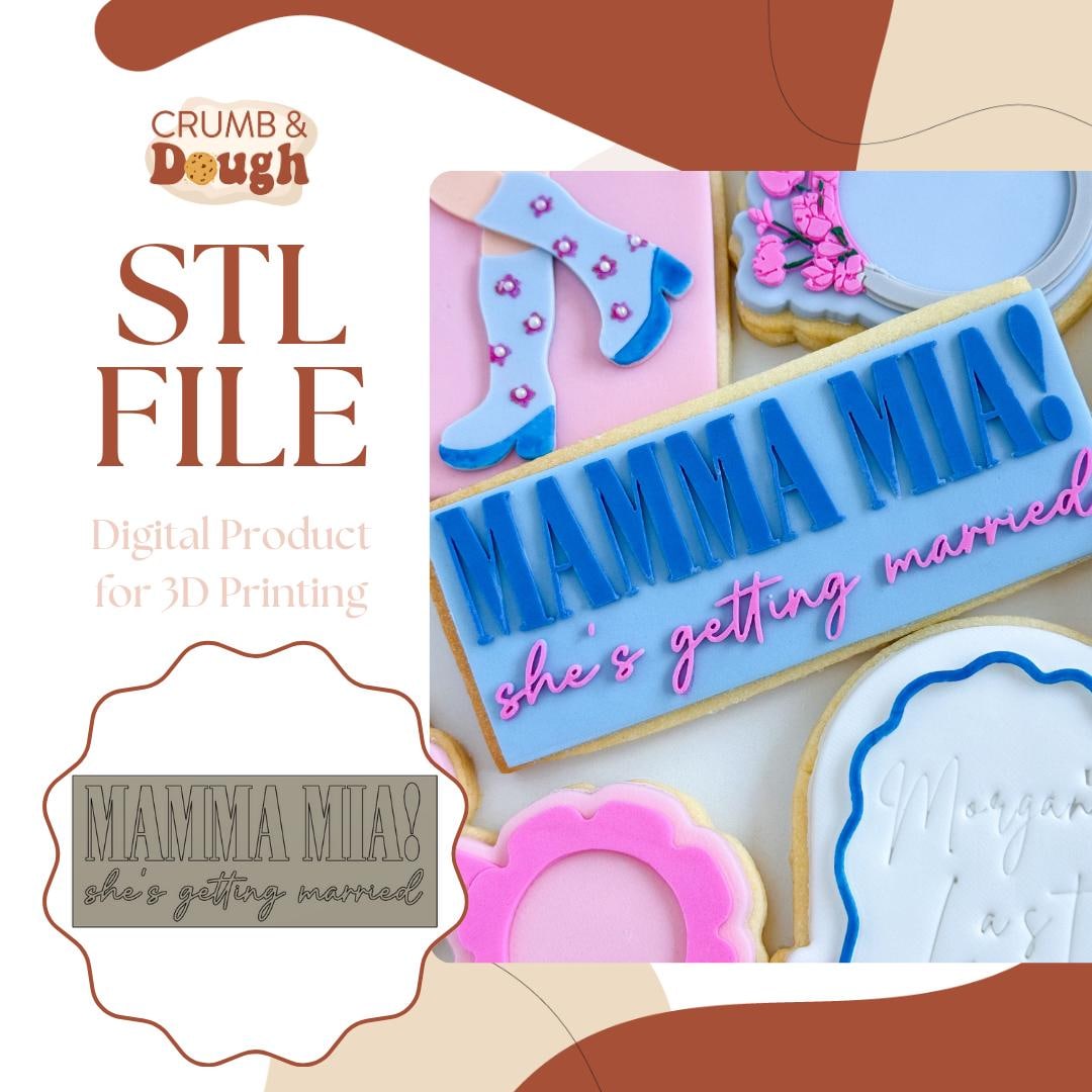 Mamma Mia She's Getting Married Cookie Stamp & Cutter STL File - Etsy