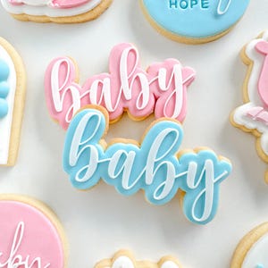Baby Script Cookie Stamp & Cutter STL File - Etsy