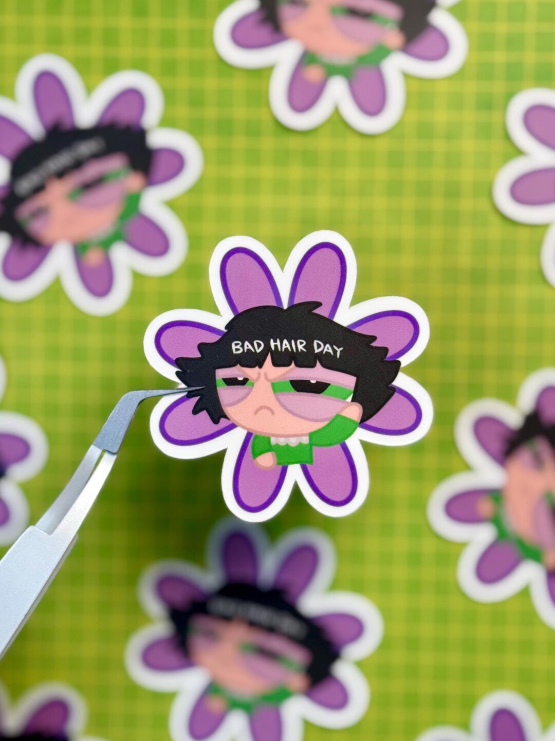 Powerpuff Girls Sticker, Buttercup Sticker, Cute Sticker, Bad Hair Day ...