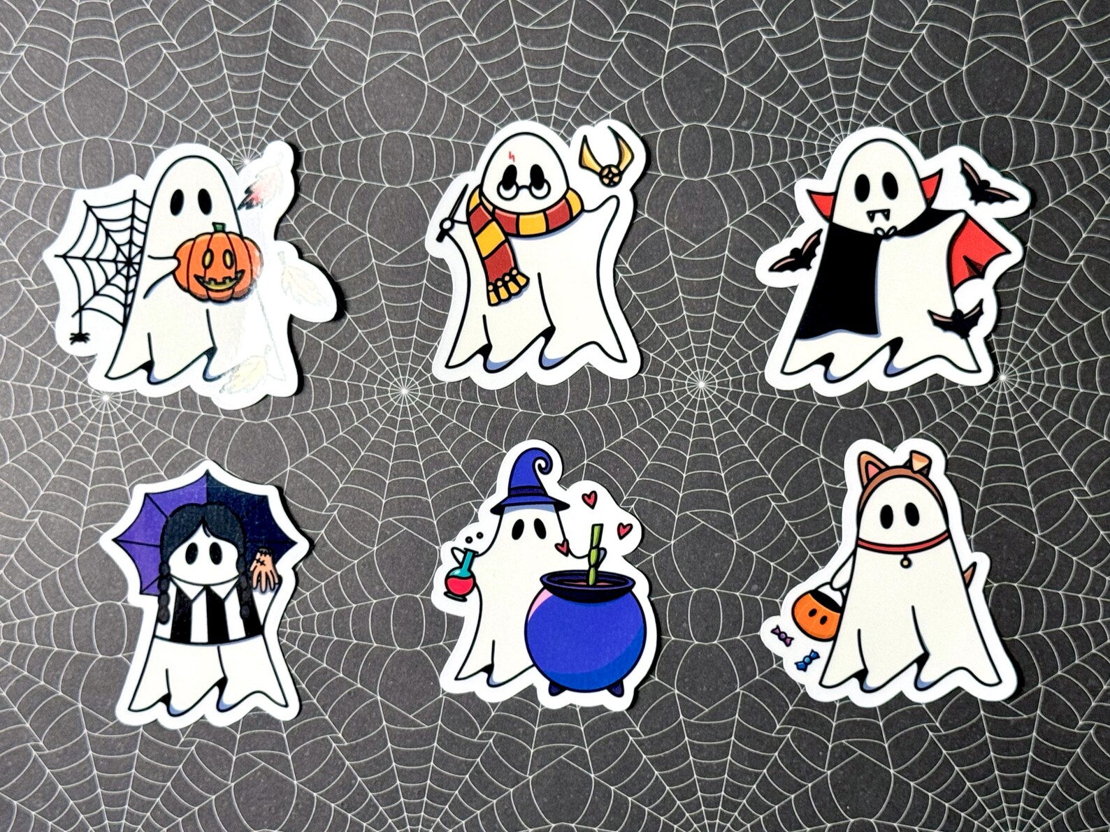 Cute Ghosts Vinyl Stickers, Cute Halloween Ghost Stickers, Ghost ...