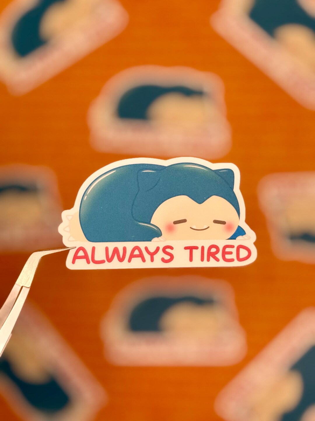 Sleepy Snorlax Sticker, Snorlax Sticker, Pokemon Sticker, Kawaii ...