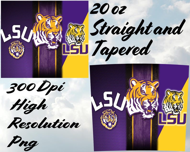 LSU Tumbler Wrap, 20 Oz Tumbler Wrap, PNG, 300 DPI Design - Etsy