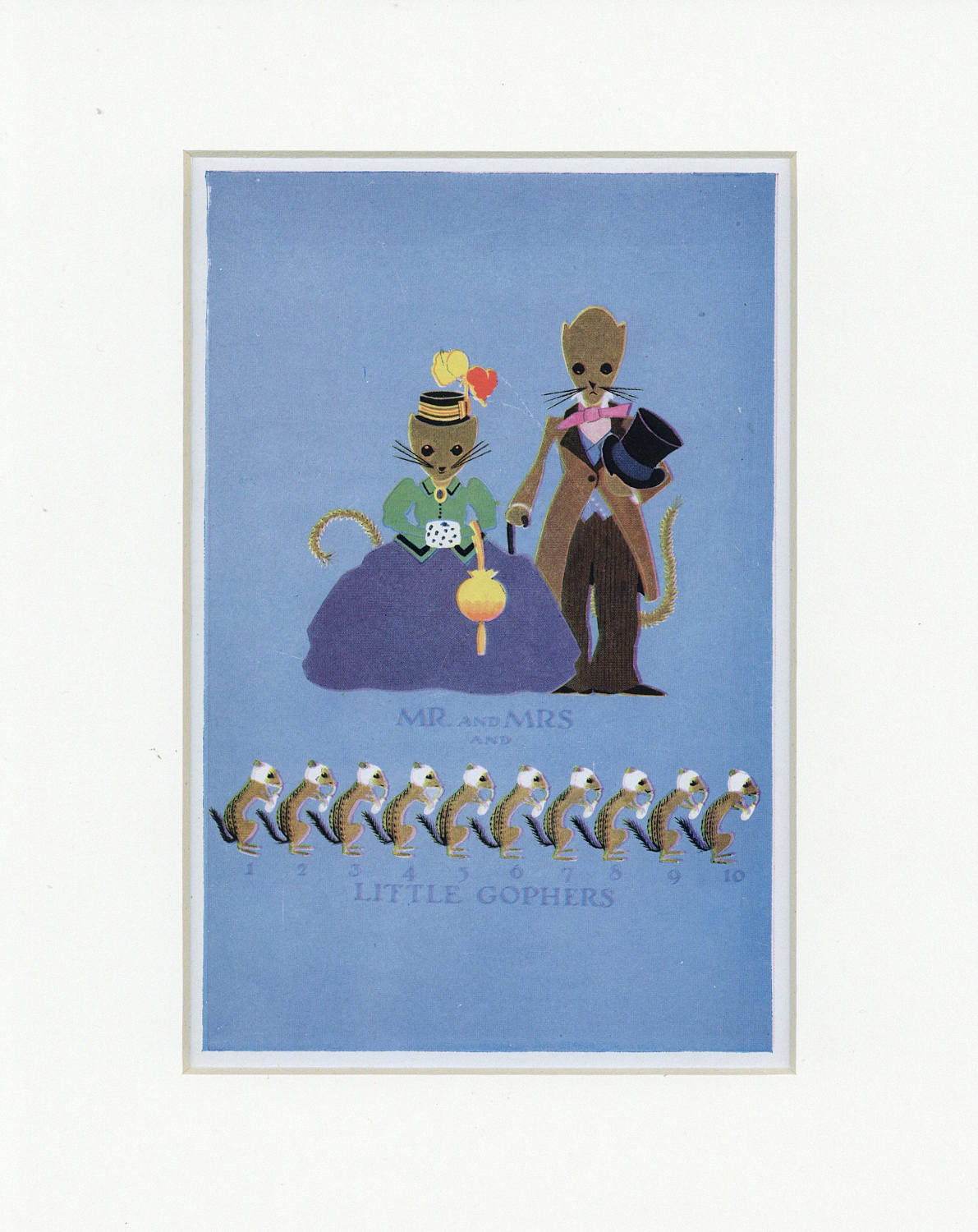 Vintage 1938 Children's Story Mr and Mrs Gopher and Family Country ...