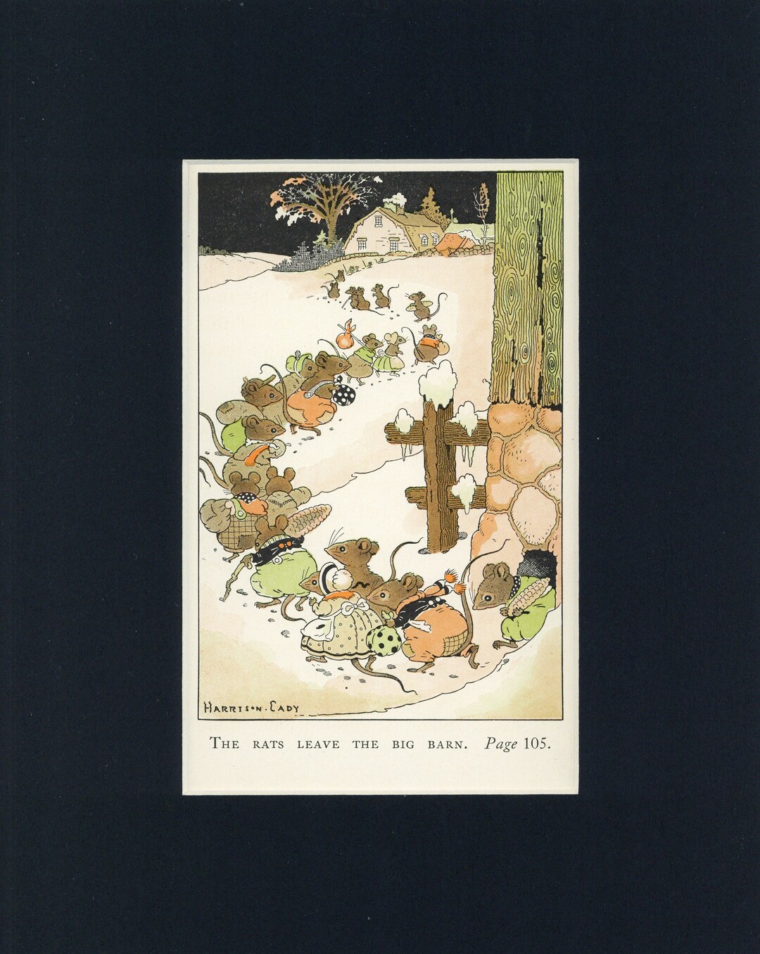 The Rats Leave the Big Barn Vintage 1925 Illustration by Walter ...