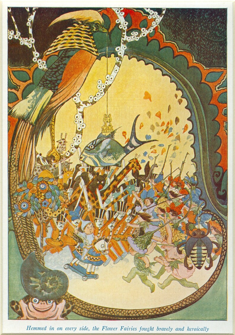 1915 Penny Ross Fighting Flower Fairies Vintage Book Illustration - Etsy