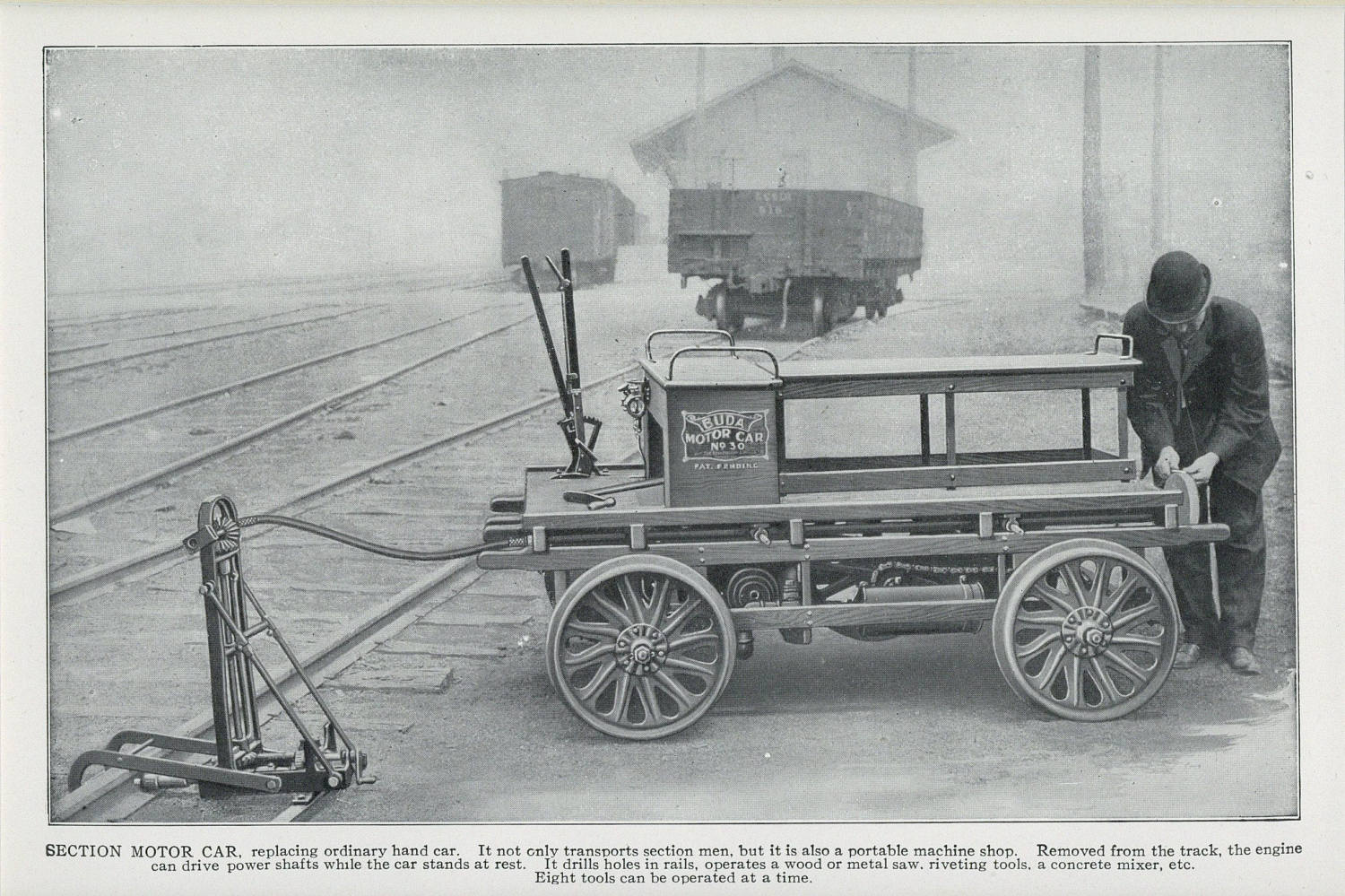 Historical 1911 Antique Print Railroad Section Motor Car - Etsy