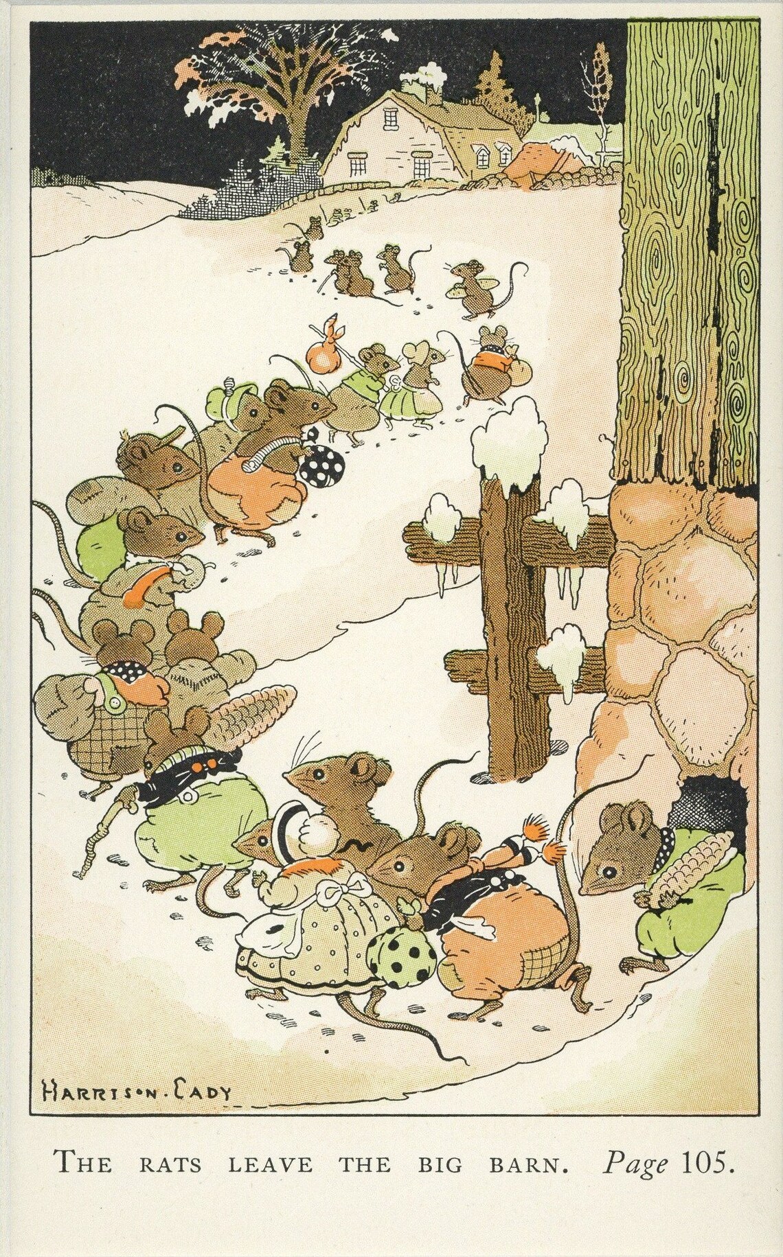 The Rats Leave the Big Barn Vintage 1925 Illustration by Walter ...