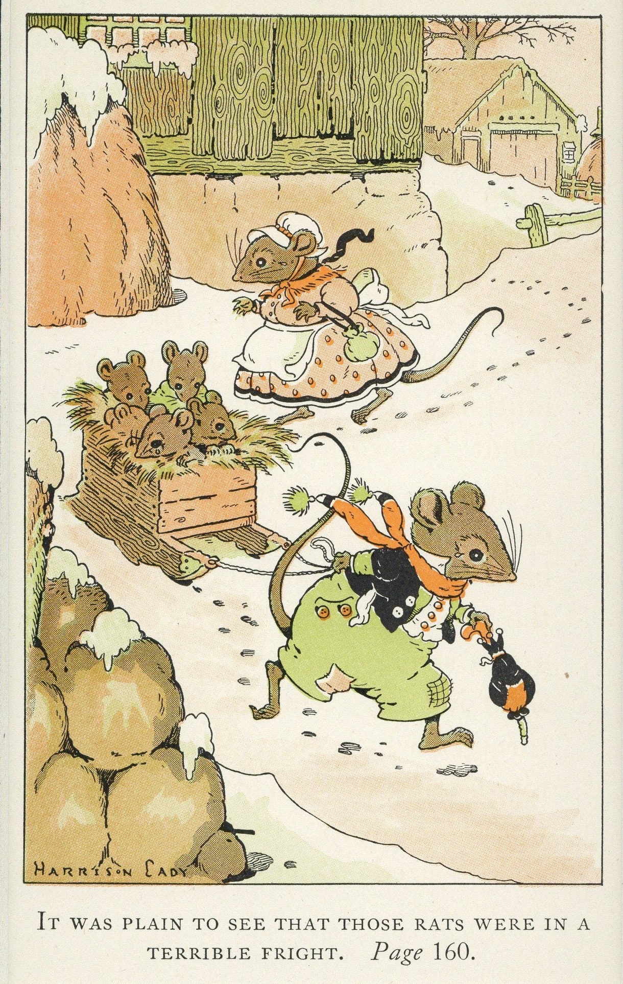 Rats in a Terrible Fright Vintage 1925 Illustration by Walter Harrison ...